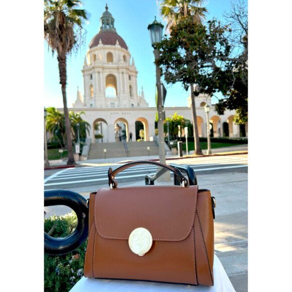 Ivan Troy | Bags | Alya Luxury Wrist Brown Leather Shoulder Bag | Poshmark